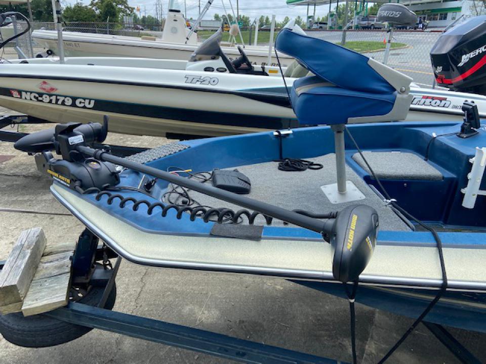 1986 K-Craft 14 foot Bass Boat with Johnson 50 hp 2-stroke and trailer ...